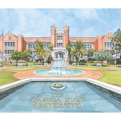 Florida State University Sweetshop Print / FSU Art / Florida - Etsy