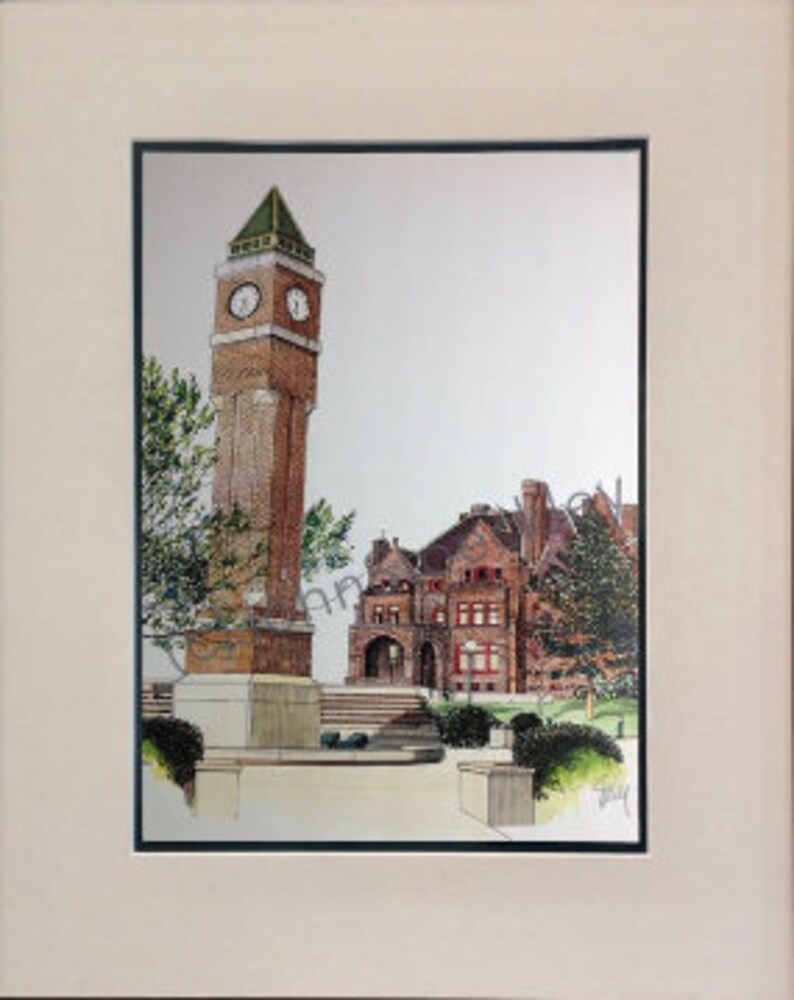 Saint Louis University Clock Tower LIMITED EDITION Pen and Ink - Etsy