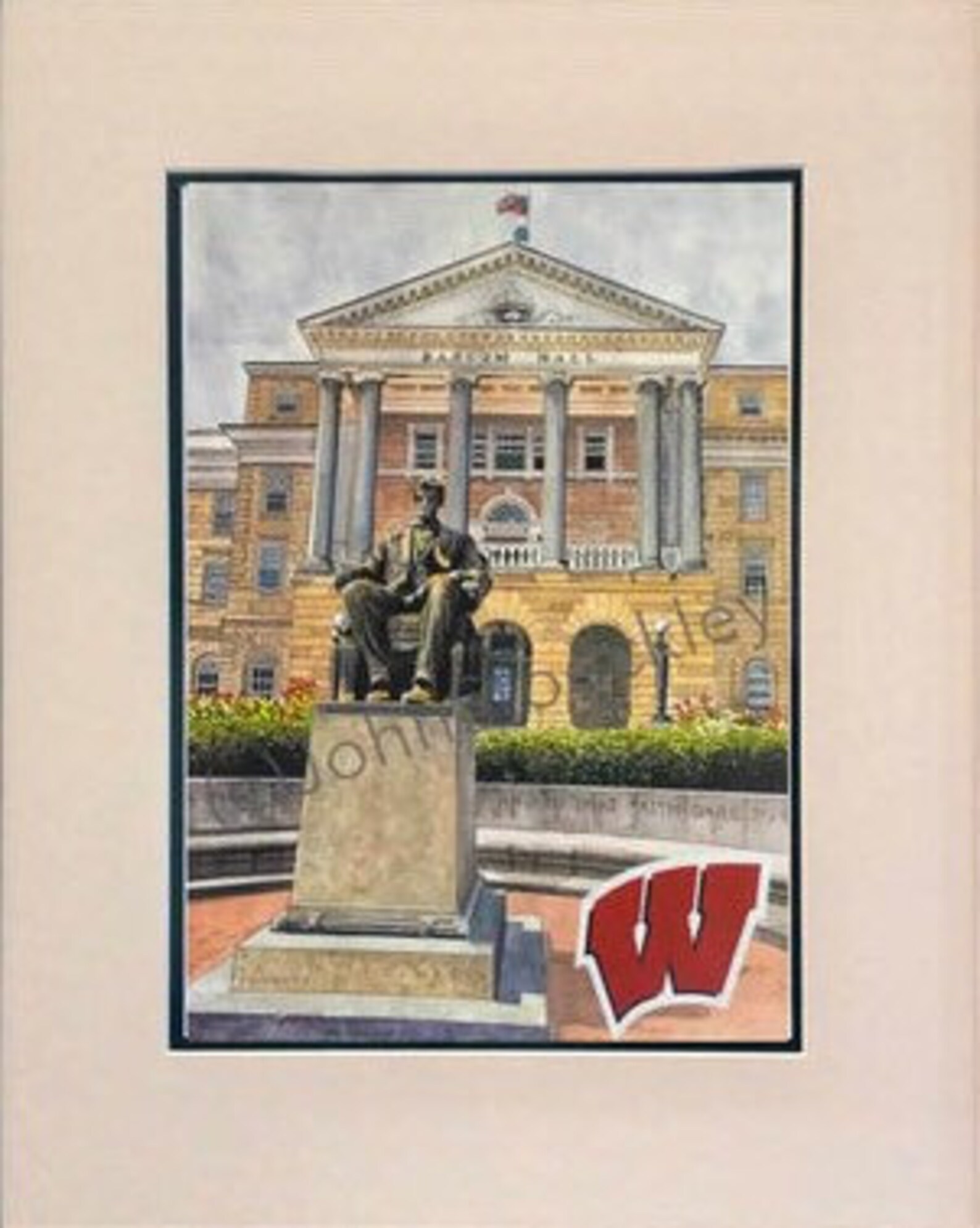 University of Wisconsin Bascom Hall LIMITED EDITION Pen and - Etsy