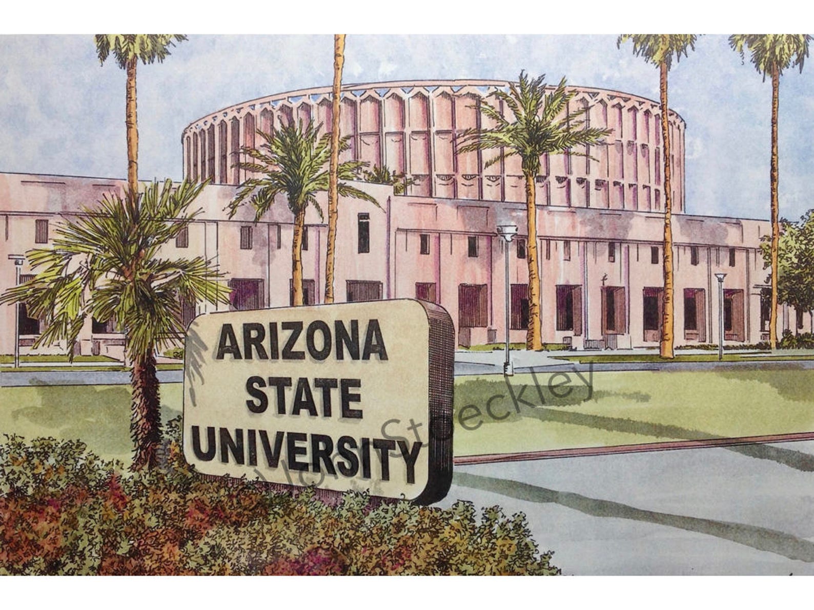 Arizona State University LIMITED EDITION Pen and Ink and | Etsy