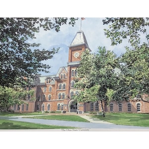 The Ohio State University University Hall LIMITED EDITION Pen and Ink ...