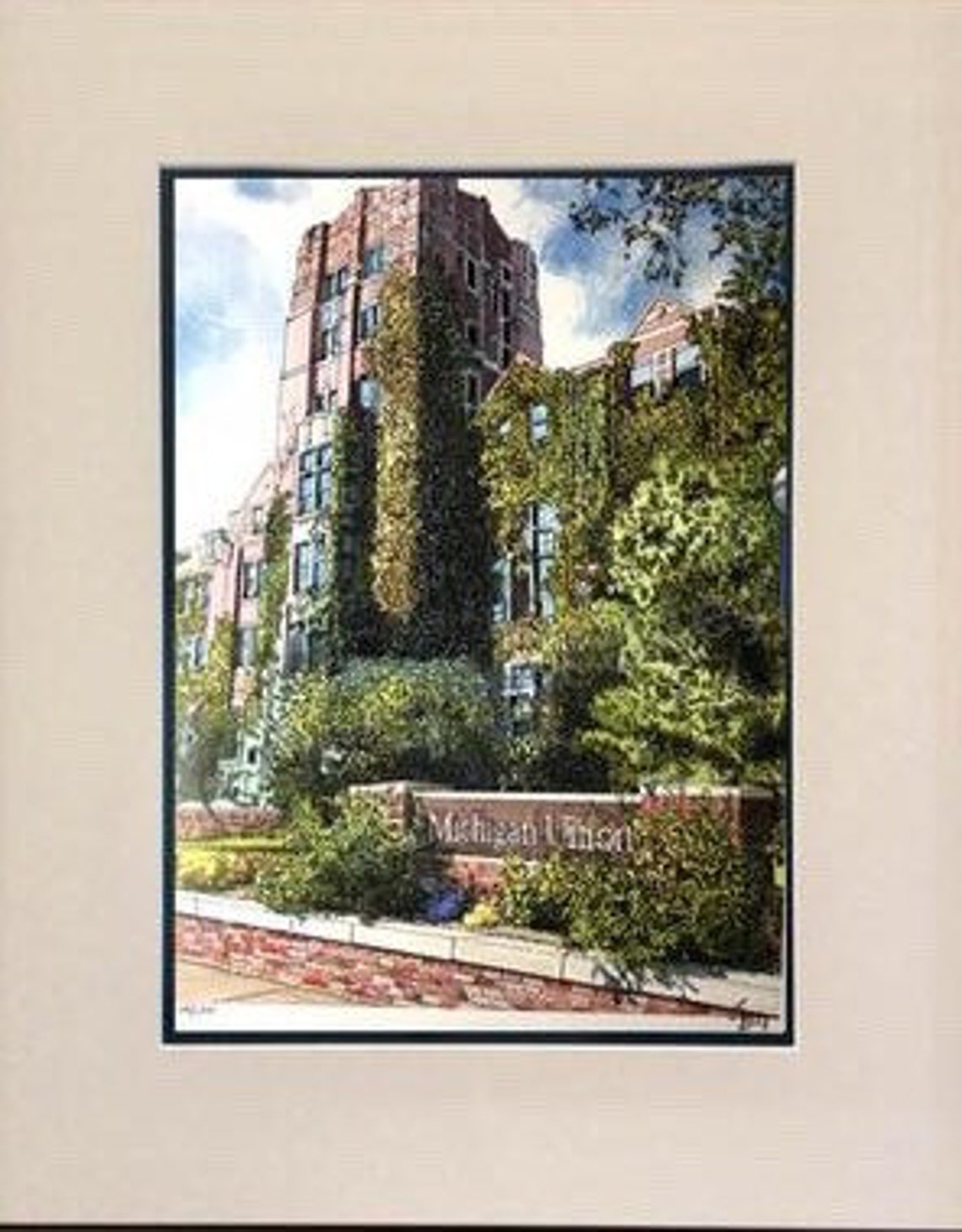 University of Michigan Student Union LIMITED EDITION Pen and - Etsy