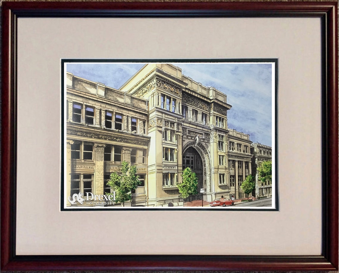 Drexel University LIMITED EDITION Pen and Ink and Watercolor - Etsy