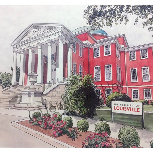 University of Louisville Print - Etsy