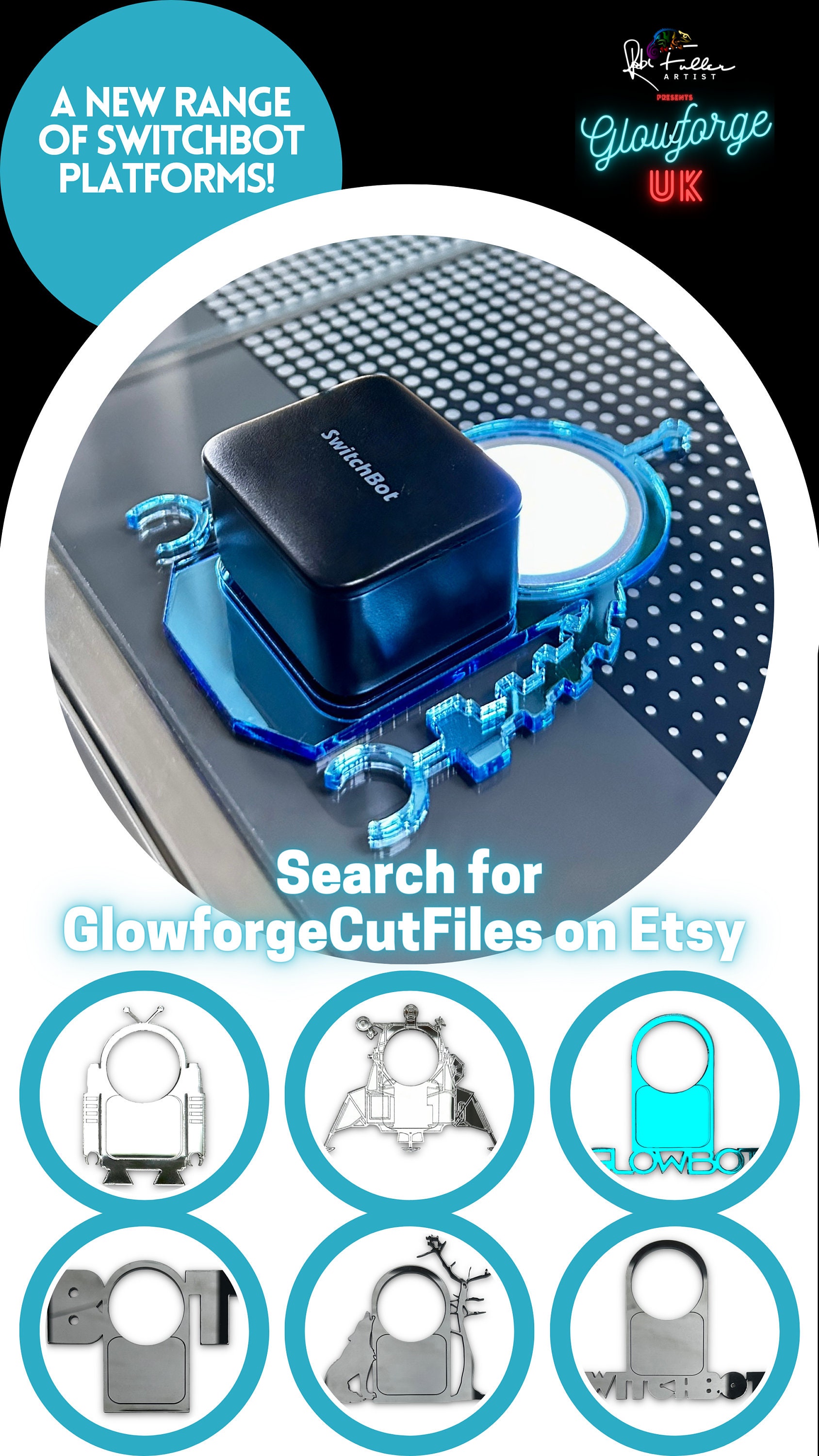 Glowforge Button Platform for Switchbot Device Space Ship - Etsy