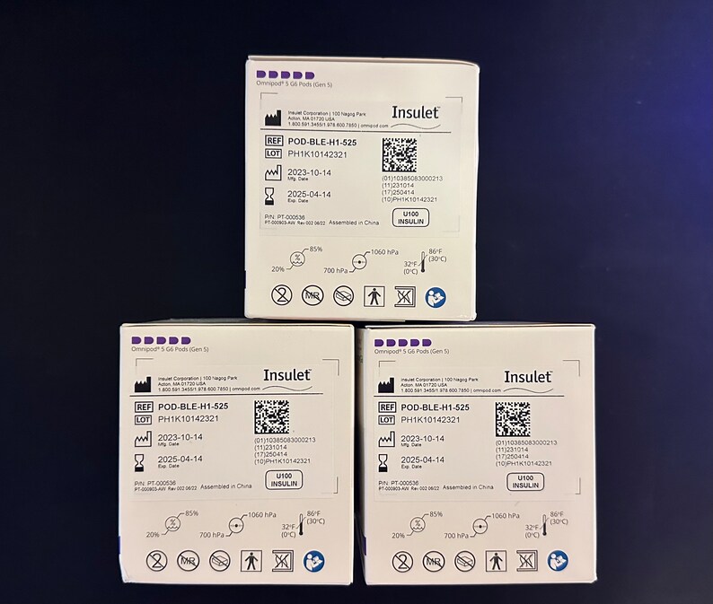 Omnipod Gen 5 Insulin Pump Pods Pdm Overlay Patches 3 Boxes, 5 Each Box ...