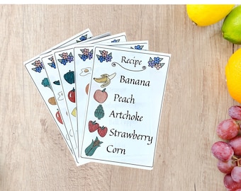 SET 1 PRINTABLE 20 Dramatic Play Recipe Cards for Kids Play Pretend ...