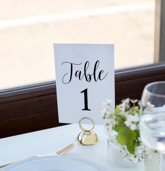 Vinyl Sticker Table Number Decal // Wedding Reception Table | Etsy