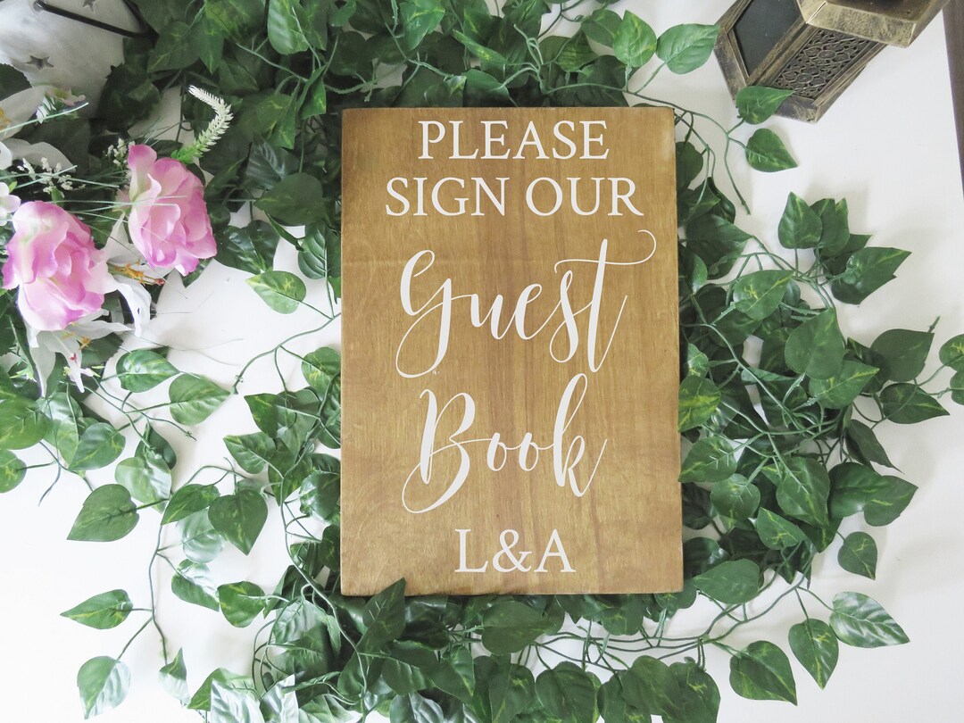 Vinyl Sticker Please Sign Our Guest Book Decal // A3 or A4 // Custom ...