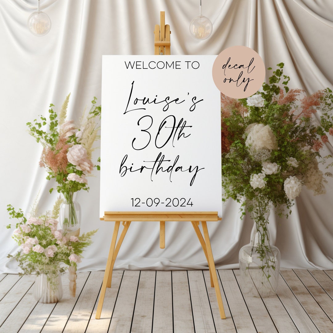 Vinyl Sticker Welcome A2/A3 Decal // DIY Baby Shower/birthday/hen Party ...