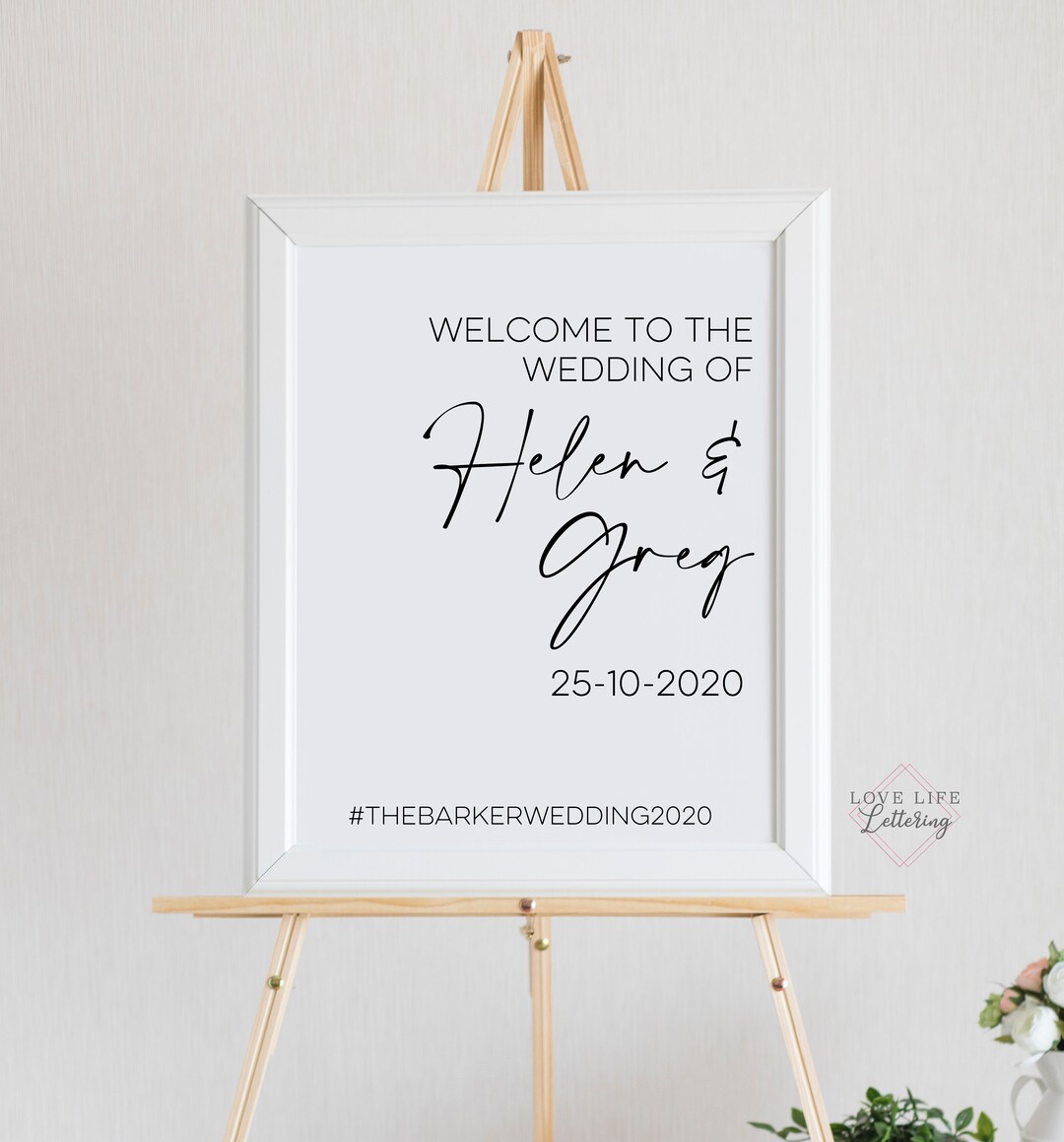 Vinyl Sticker Decal for DIY Wedding Welcome Sign // Mirror - Etsy
