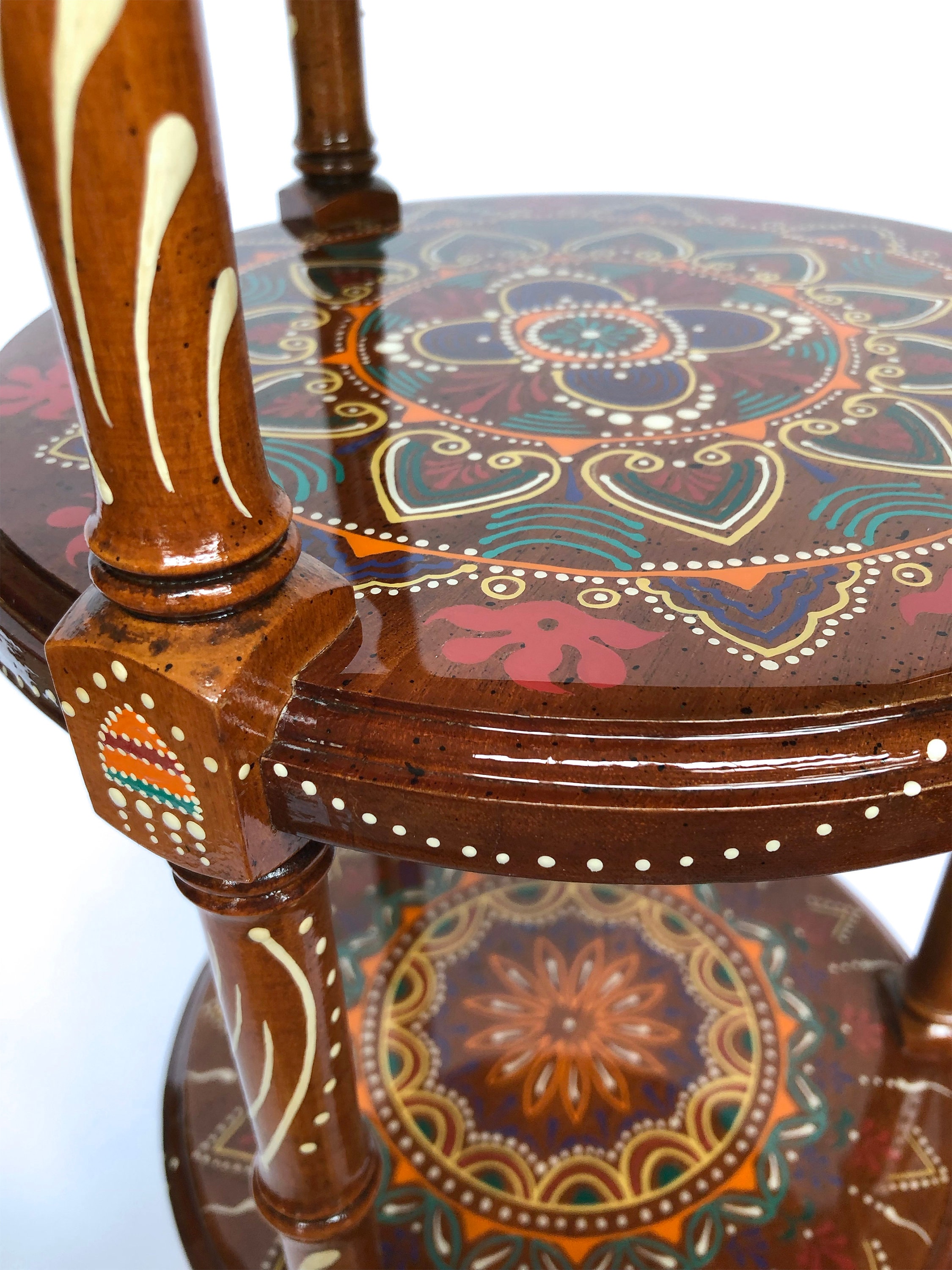 Three-tier Multifunctional Table With Brass Detail - Etsy