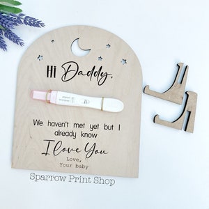 Pregnancy Announcement Sign| Hello Daddy Sign| Pregnancy Reveal to ...