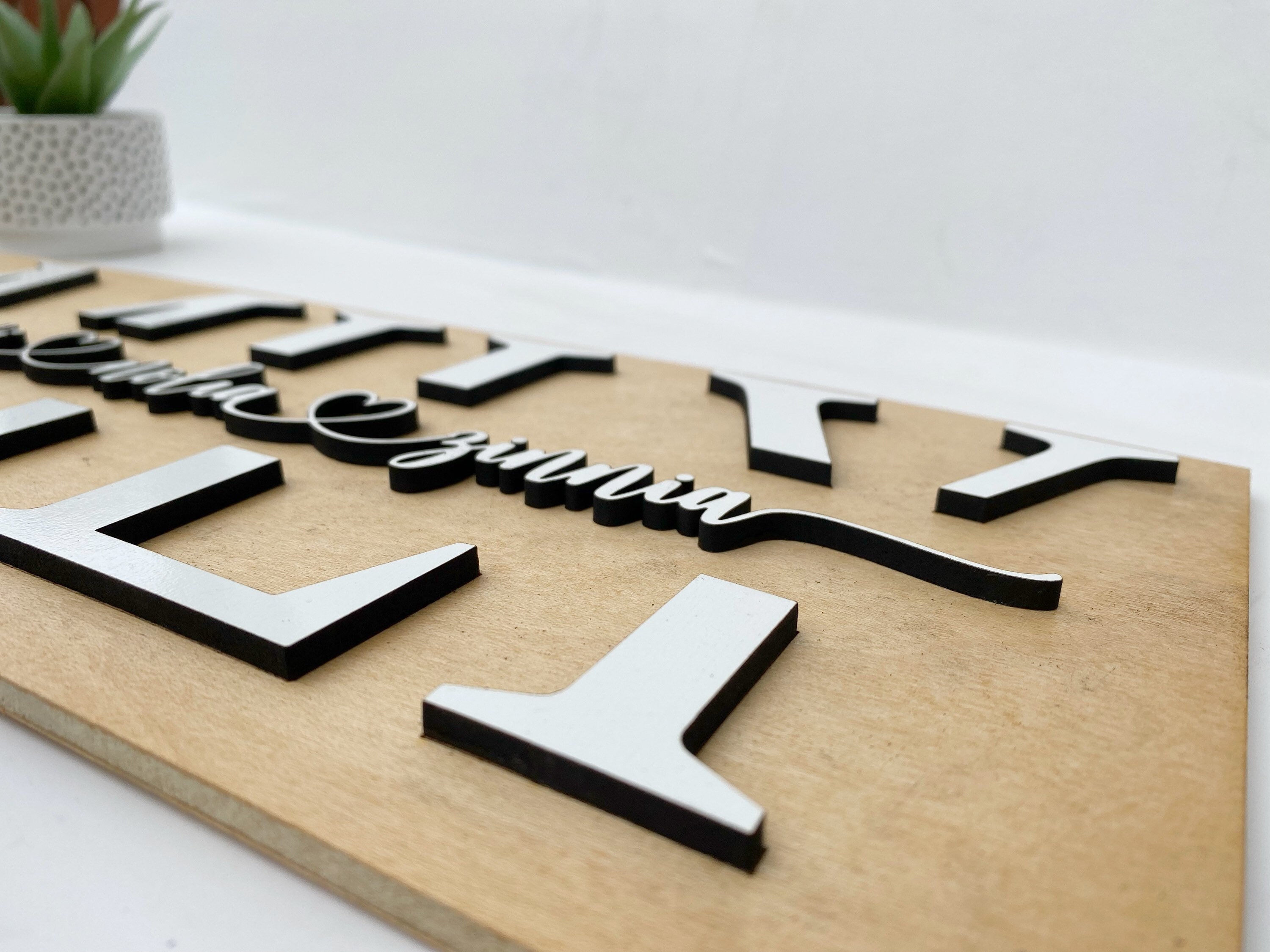 3D Personalized Family Sign With Names Custom Family Name | Etsy