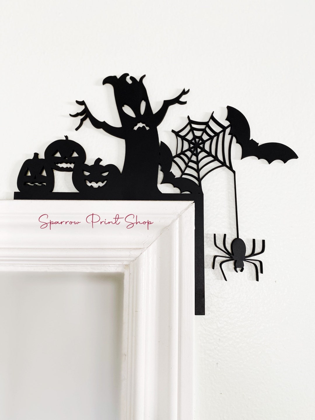 Spiderweb & Pumpkins Door Corner| Gift for Halloween| Halloween Door ...