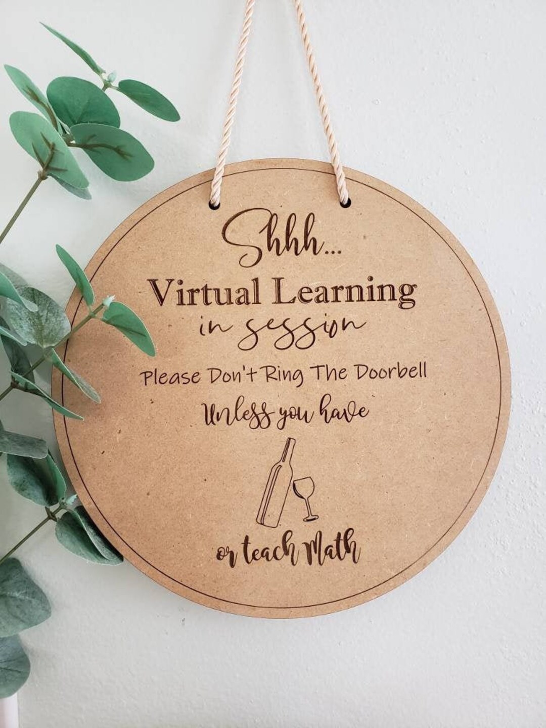Virtual Learning Sign| Don't Ring the Doorbell| Distance Learning| Home ...