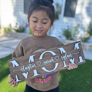 3D Personalized Mom Sign With Children Name| Personalized Mother's Day ...