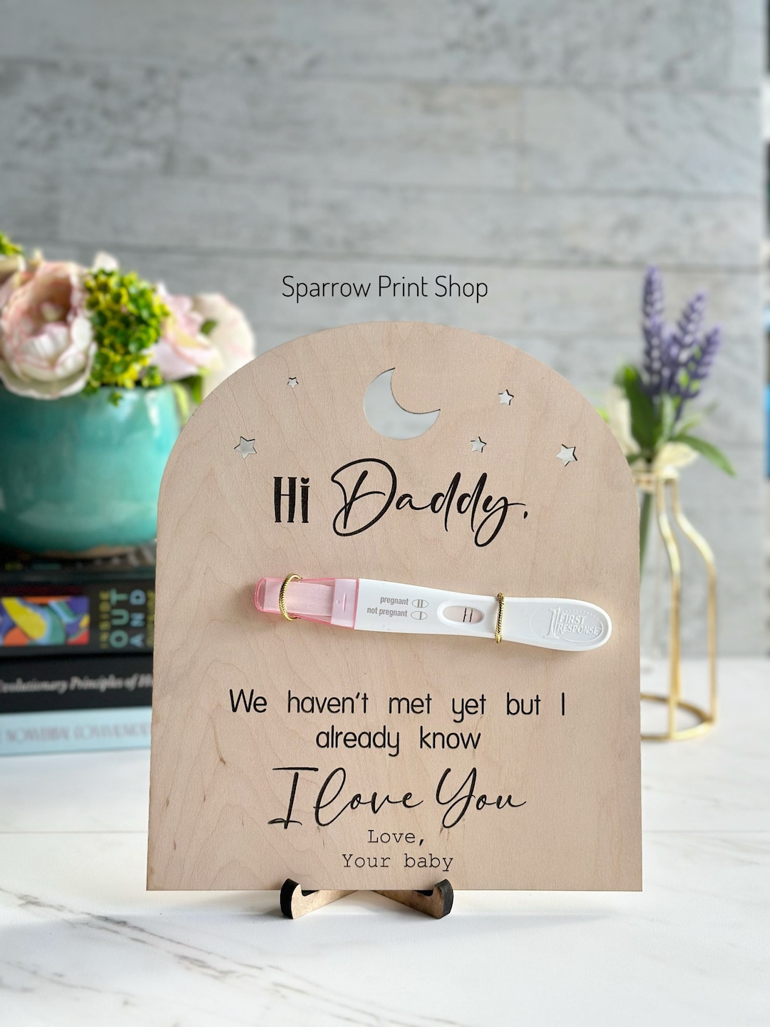 Pregnancy Announcement Sign| Hello Daddy Sign| Pregnancy Reveal to ...