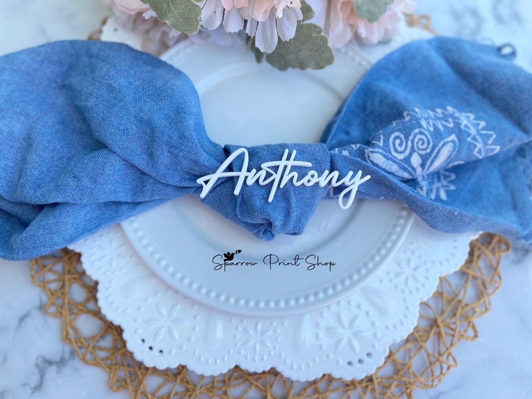 Acrylic Birthday Wedding Name Plate Card Name Place Card Wooden Table ...