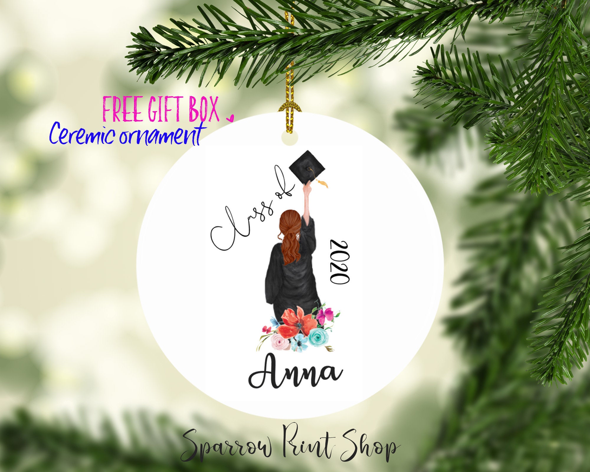 Personalized Graduation Ornament Gift for Her Christmas and | Etsy