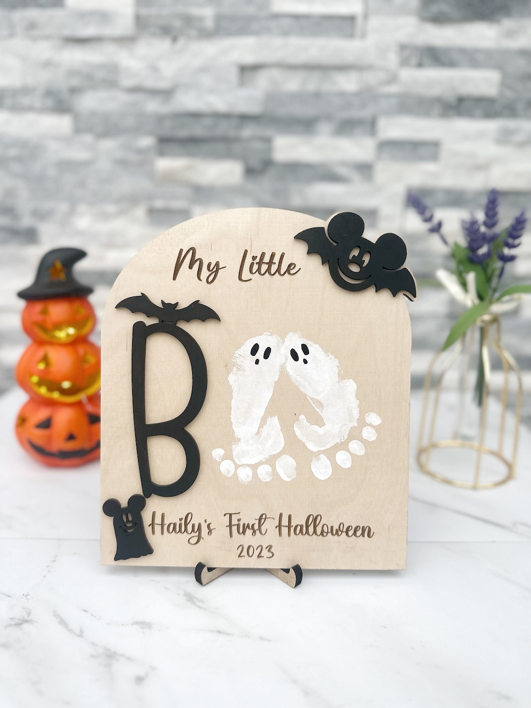 Baby’s First Halloween Keepsake DIY Halloween Footprint Art Halloween ...