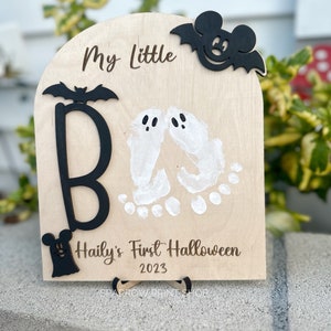 Baby’s First Halloween Keepsake DIY Halloween Footprint Art Halloween ...