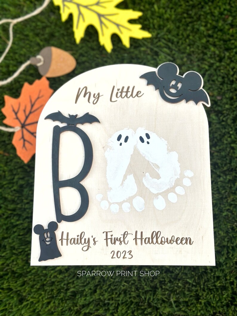 Baby’s First Halloween Keepsake DIY Halloween Footprint Art Halloween ...
