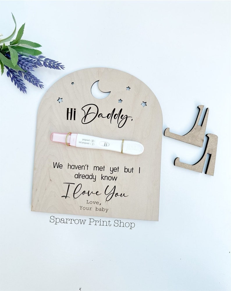 Pregnancy Announcement Sign Hello Daddy Sign Pregnancy - Etsy