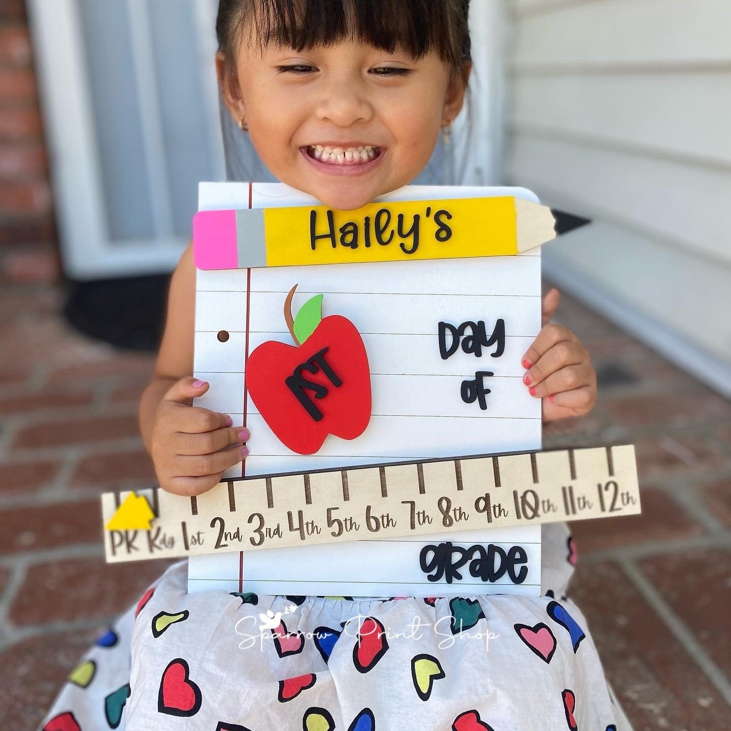 Personalized First Last Day of School Sign| Back to School Sign With ...