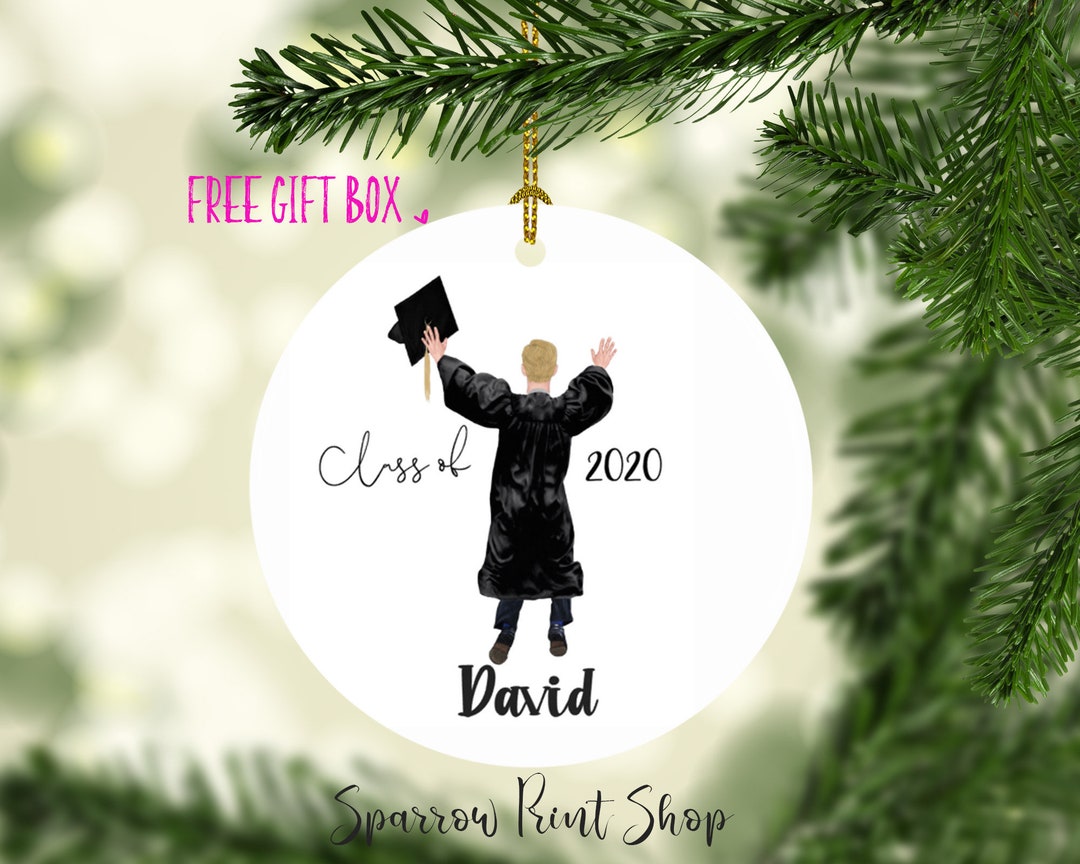 Personalized Graduation Ornament Gift for Him| Christmas and Graduation ...