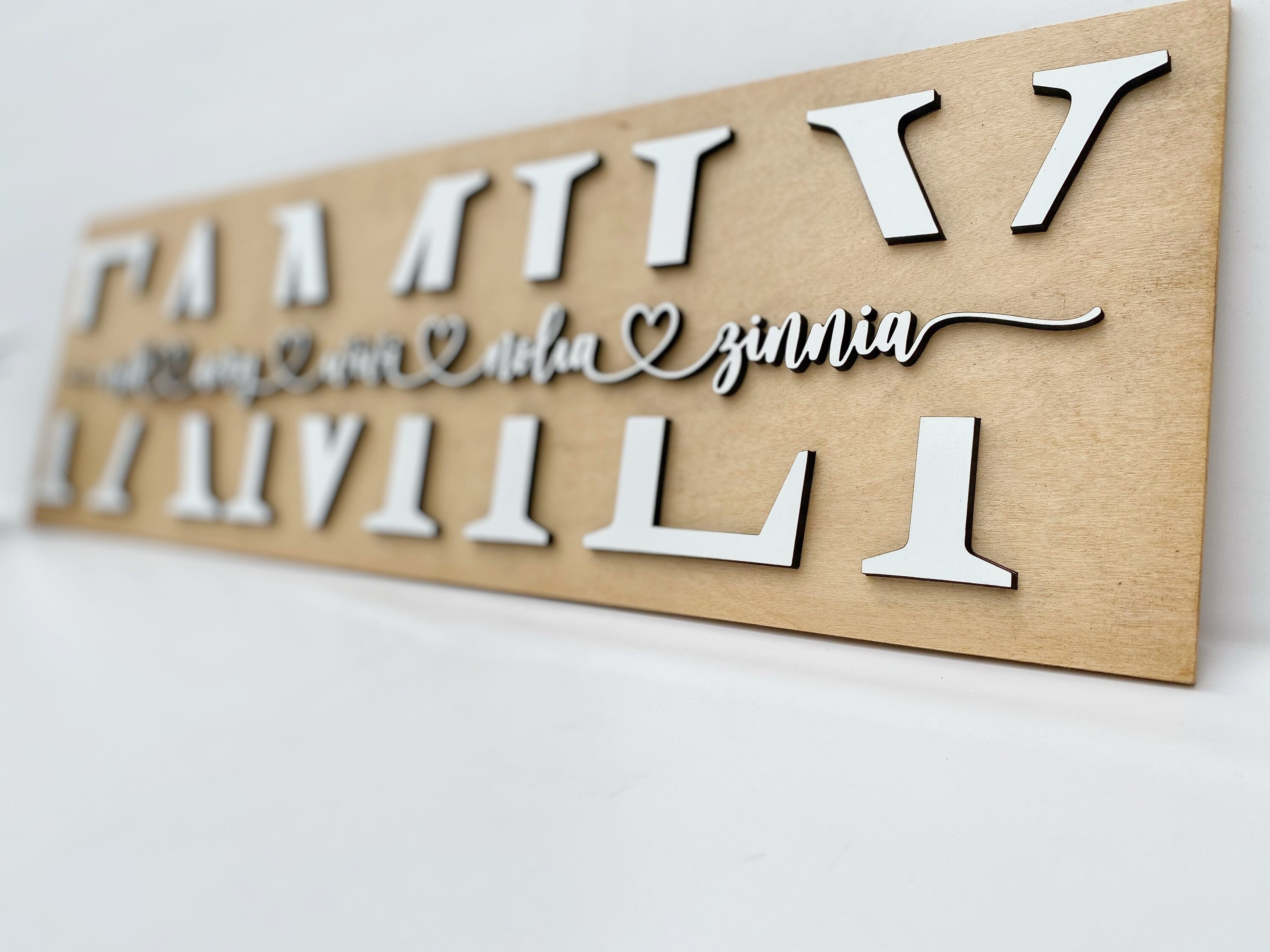 3D Personalized Family Sign With Names Custom Family Name - Etsy