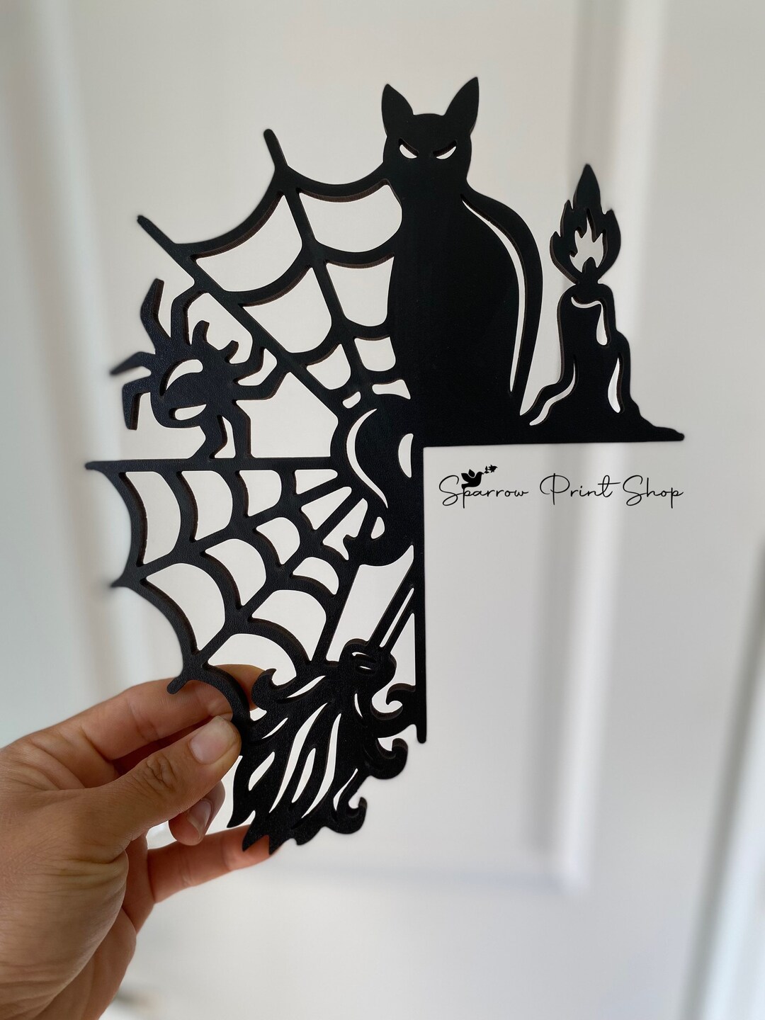 Spiderweb & Pumpkins Door Corner| Gift for Halloween| Halloween Door ...