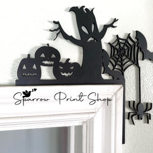 Spiderweb & Pumpkins Door Corner| Gift for Halloween| Halloween Door ...