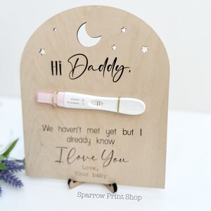 Pregnancy Announcement Sign| Hello Daddy Sign| Pregnancy Reveal to ...