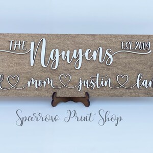 3D Personalized Family Sign With Names| Custom Family Name Sign| Family ...