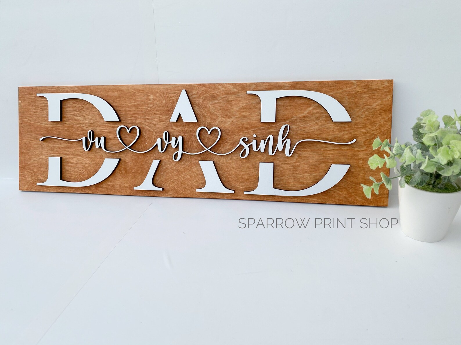 3D Personalized Dad Wooden Sign Fathers Day Gift for Dad Dad - Etsy