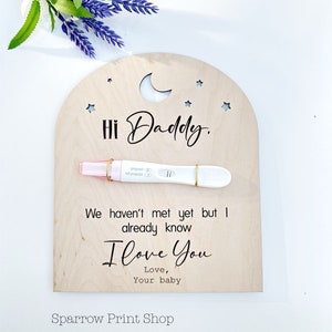 Pregnancy Announcement Sign| Hello Daddy Sign| Pregnancy Reveal to ...