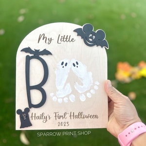Baby’s First Halloween Keepsake DIY Halloween Footprint Art Halloween ...