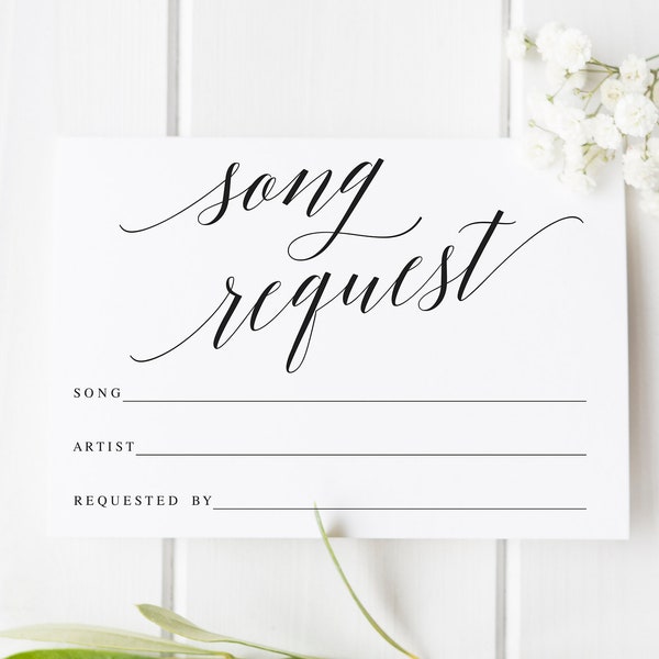 Song Request Cards - Etsy