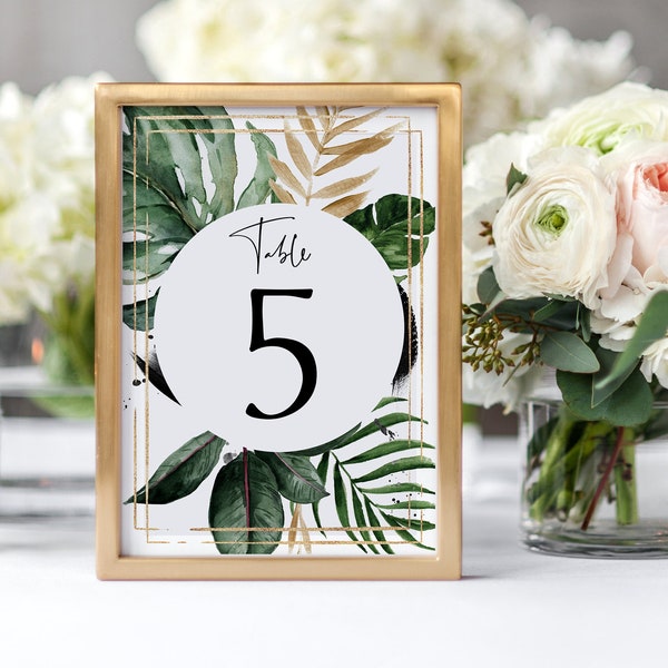 Table Numbers Wedding Tropical - Etsy