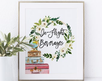 In Flight Drinks Sign - Etsy