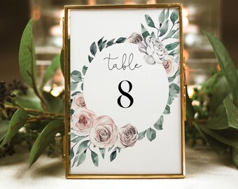 SUNFLOWER Table Numbers Template Printable Rustic Wedding - Etsy