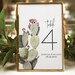 Editable Cactus Table Numbers Table Number Template Cactus - Etsy