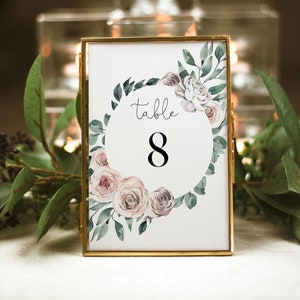 Editable Table Numbers Template Printable Table Number Card - Etsy