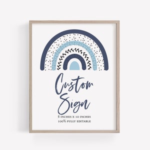 Custom Rainbow Printable Sign Custom Sign Template Rainbow | Etsy