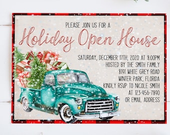 Christmas Open House Template - Etsy