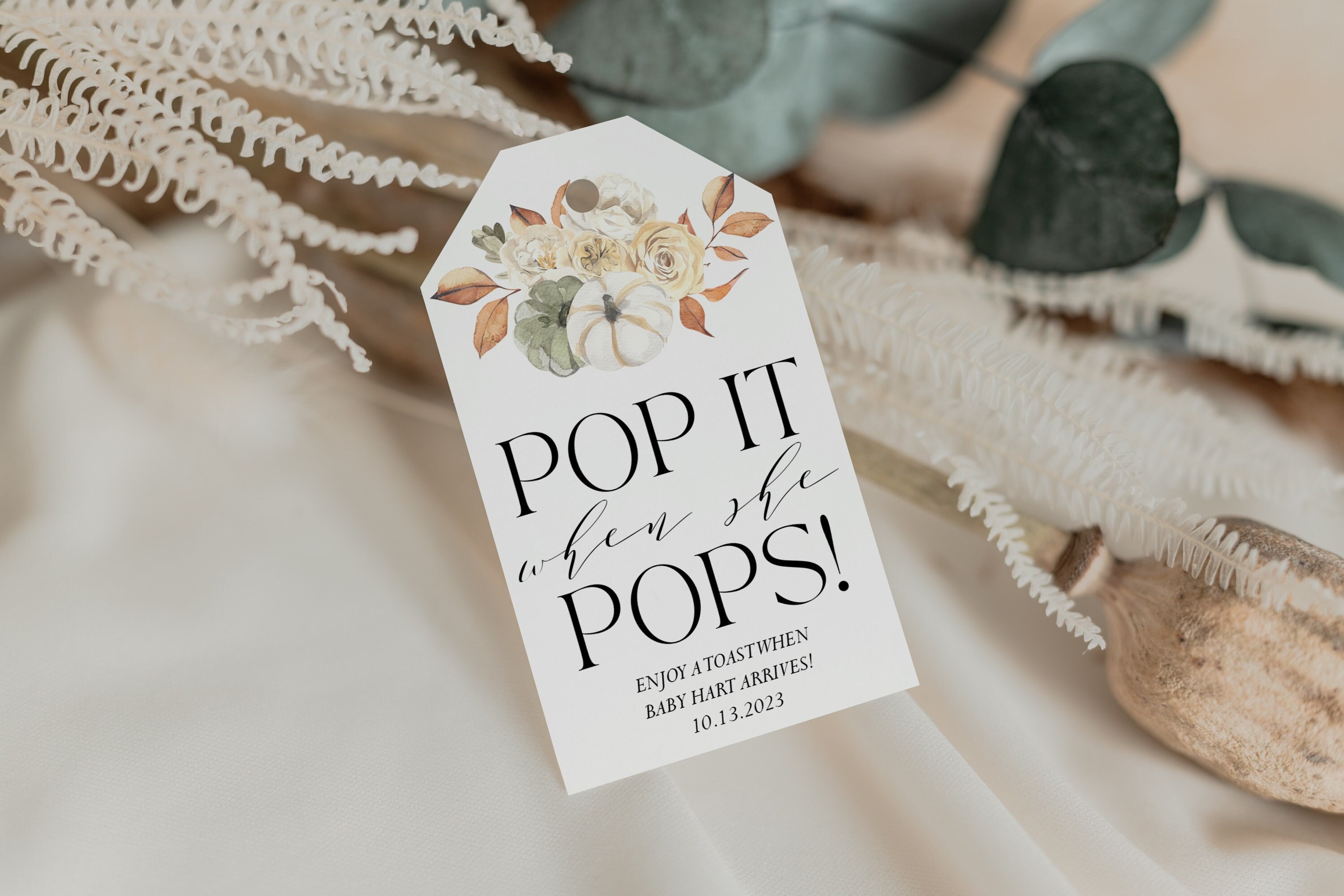 Pop It When She Pops Sticker Template - Etsy