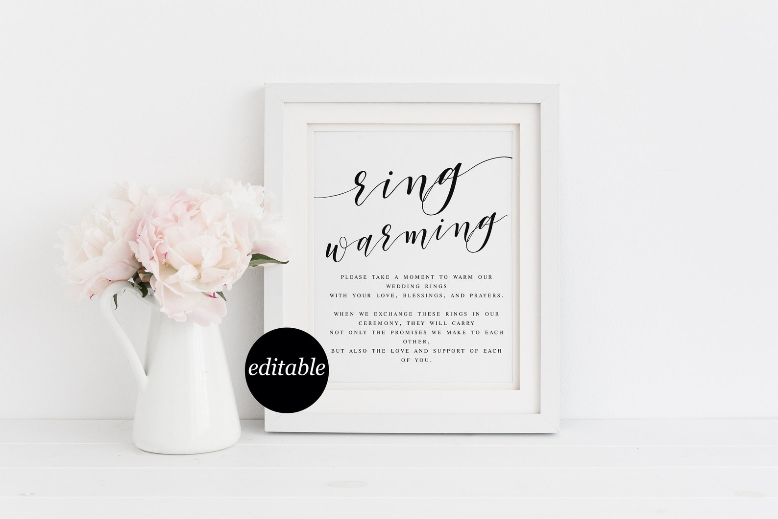 Script Ring Warming Ceremony Sign Template Wedding Ceremony | Etsy