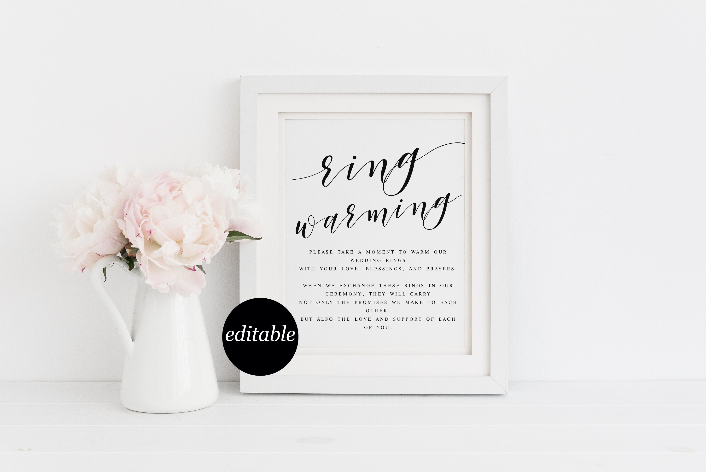 Script Ring Warming Ceremony Sign Template Wedding Ceremony | Etsy