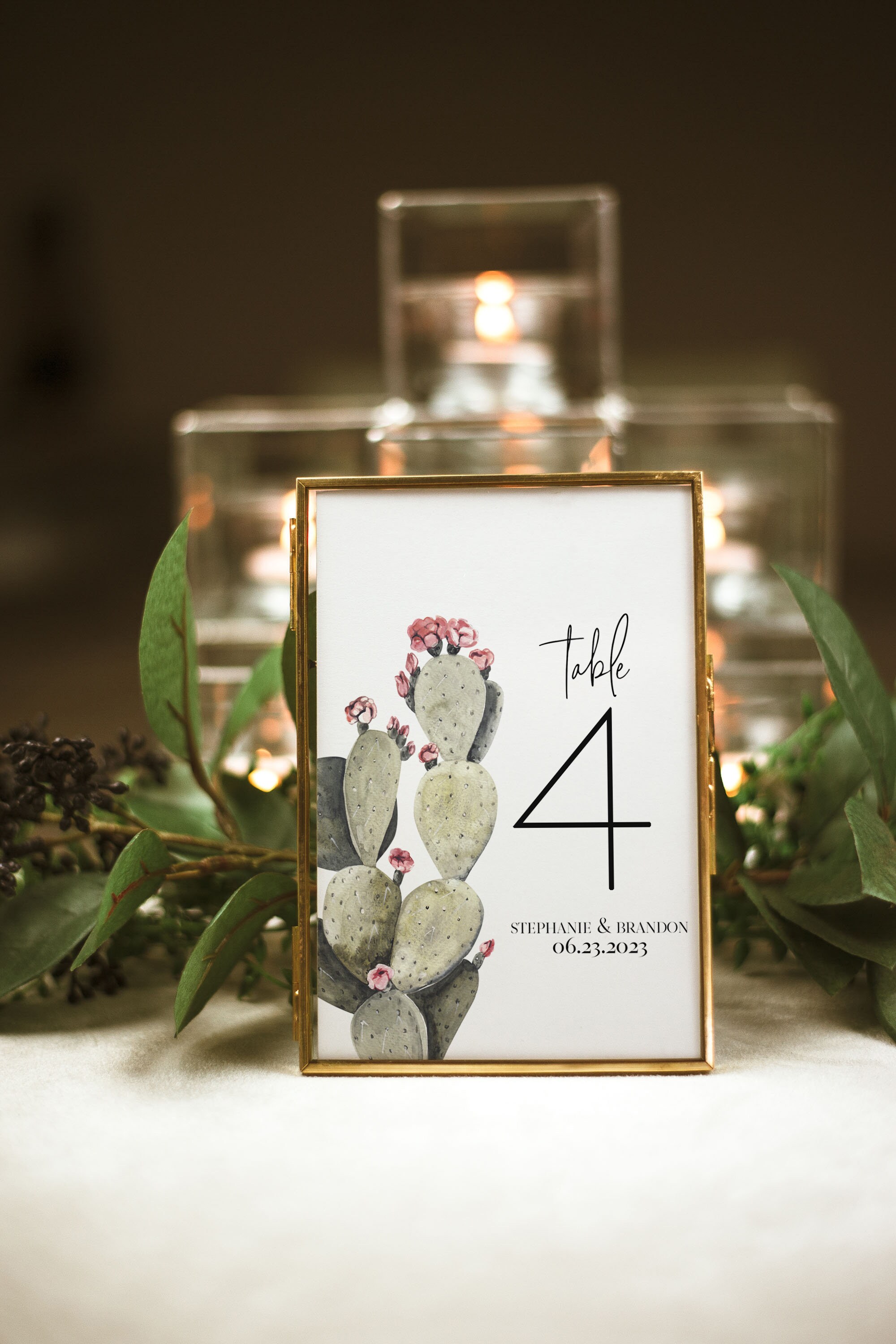 Editable Cactus Table Numbers Table Number Template Cactus - Etsy